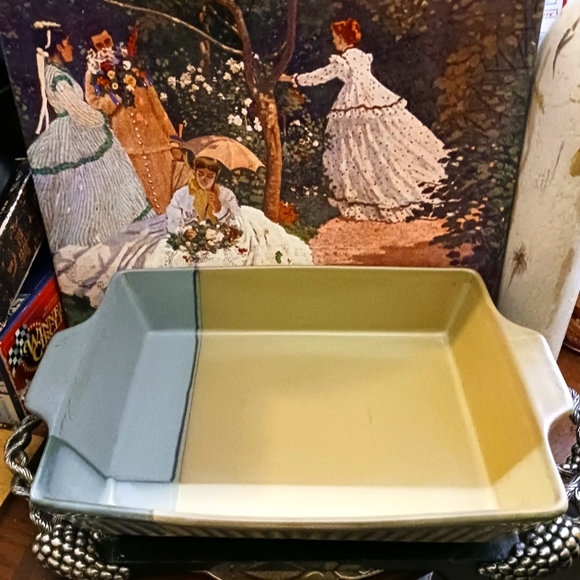 Sango | Kitchen | Sango Splash Oven Proof 540 Gold Dust Green Casserole ...